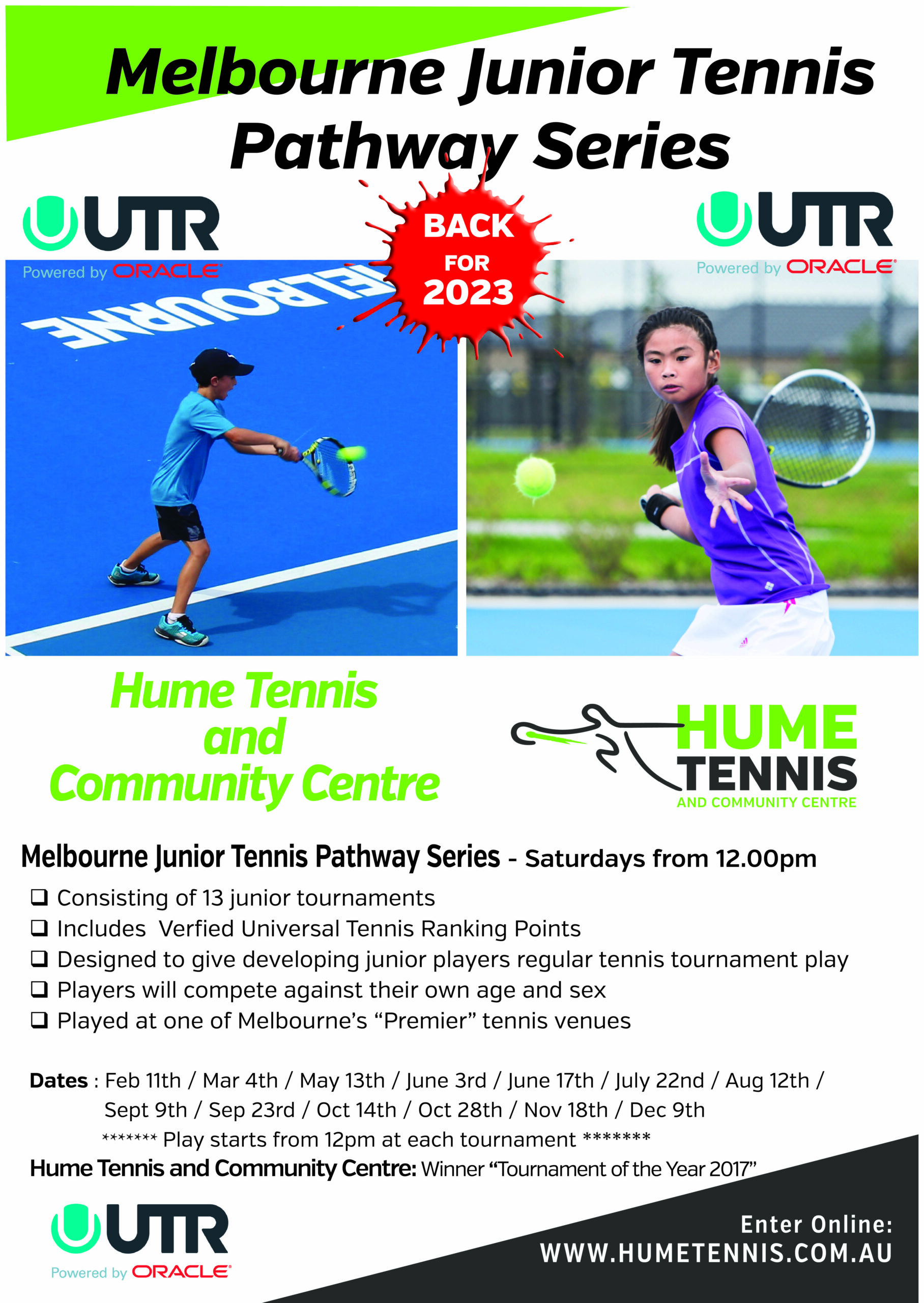 Hume Tennis & Community Centre - Elevating Young Talent: Junior ...